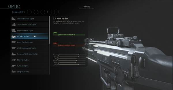 Warzone | G.I. Mini Reflex - Optic Stats | Call of Duty Modern Warfare ...