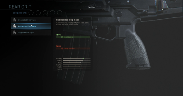 Warzone | Rubberized Grip Tape - Rear Grip Stats | Call of Duty Modern ...