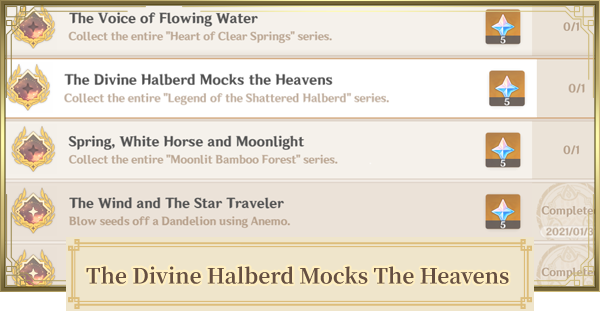 The Divine Halberd Mocks The Heavens - Locations & Guide | Genshin ...