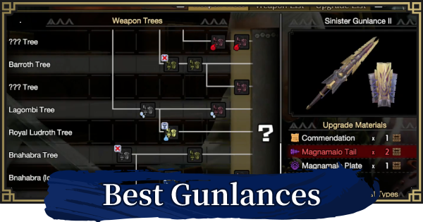 MH Rise | Best Gunlance By Shell Type | MONSTER HUNTER RISE (MHR ...